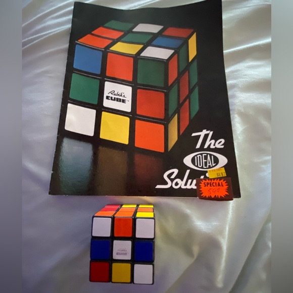 Hasbro | Other | Rubiks Cube Vintage With Ideal Solutions Guide | Poshmark